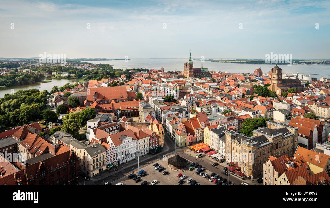 UNESCO World Heritage Hanseatic city of Stralsund, view from St. Mary's ...