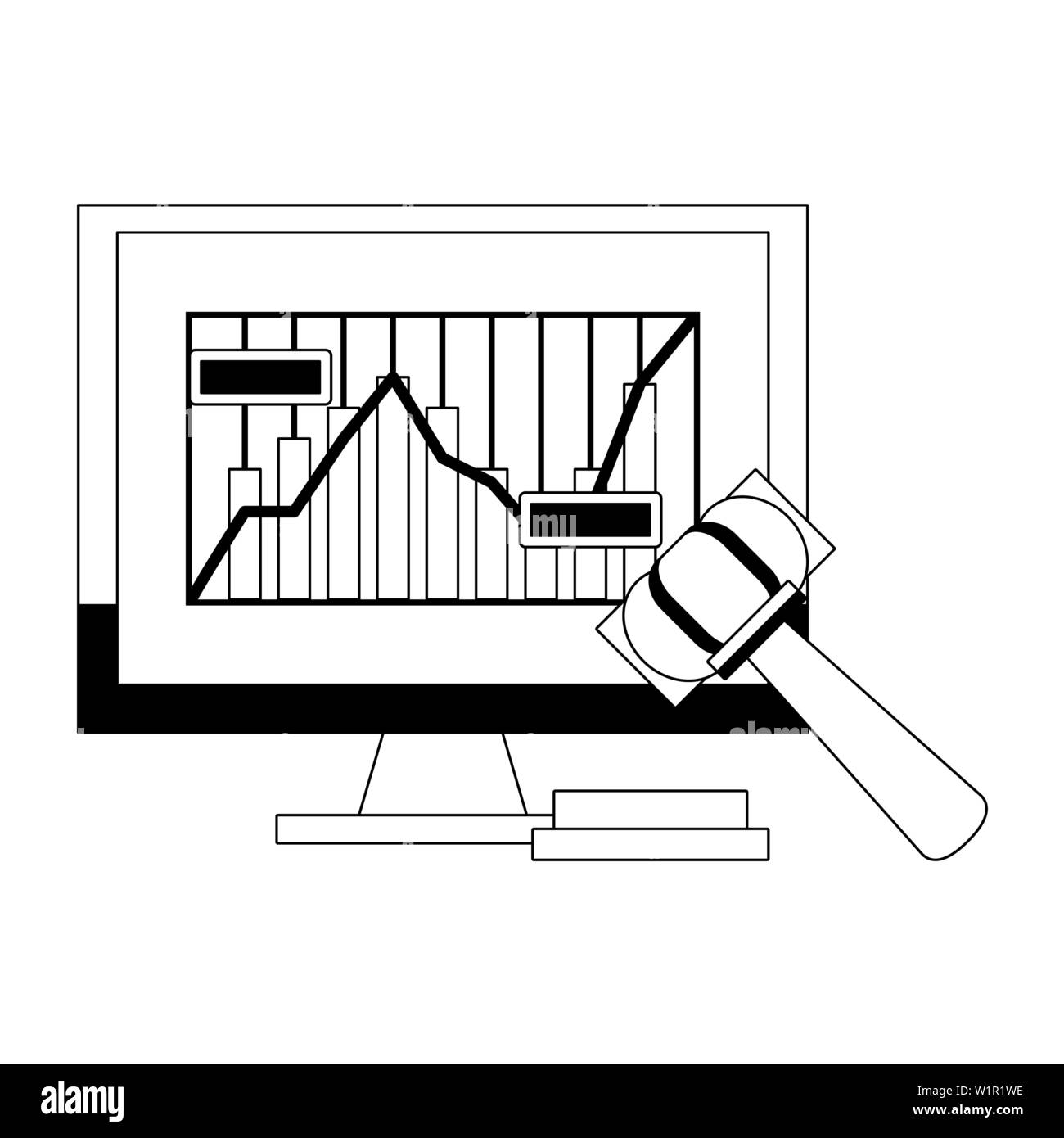Online stock market investment symbols Stock Vector Image & Art - Alamy