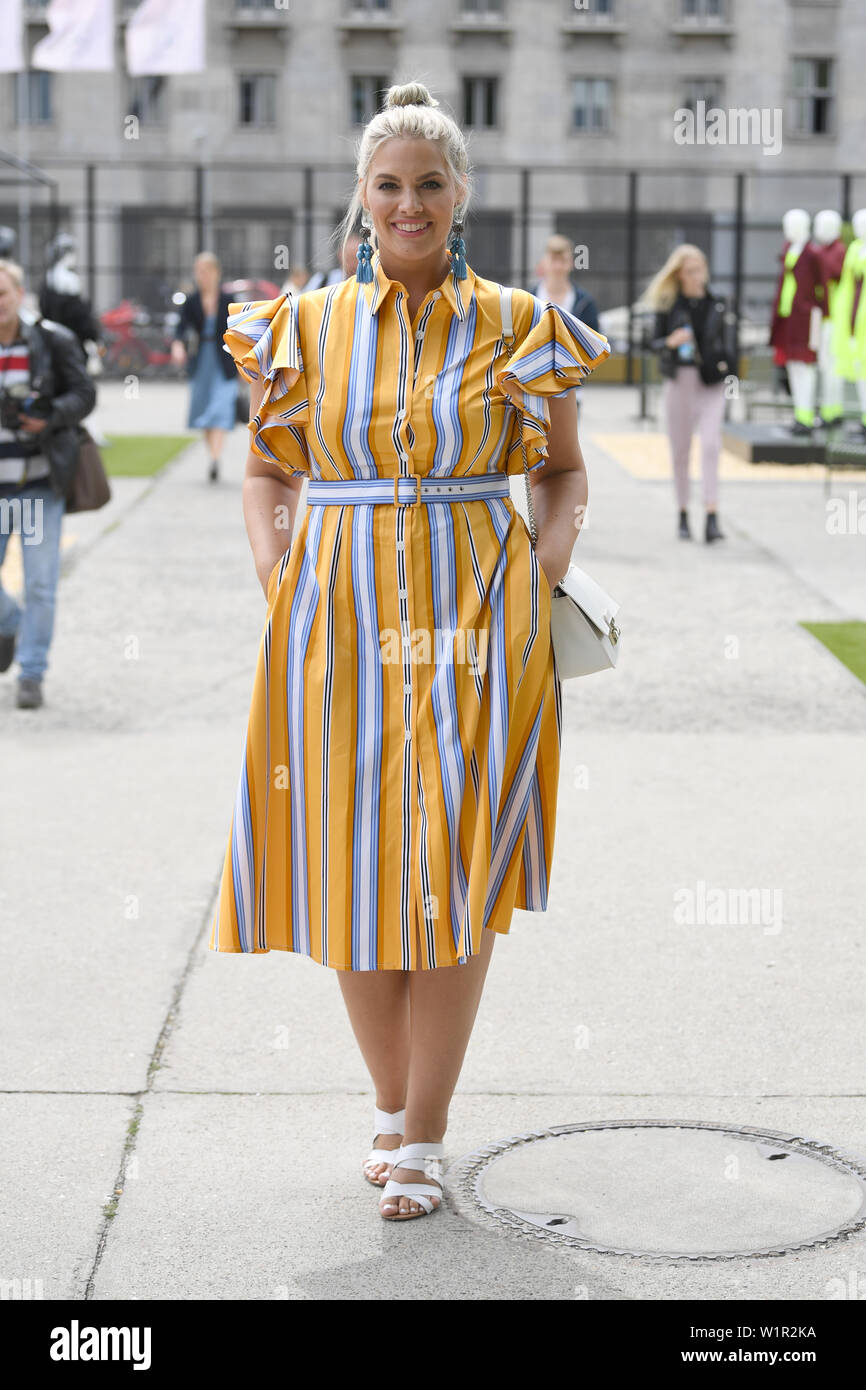 Berlin, Germany. 03rd July, 2019. Angelina Kirsch, Curvy model, comes ...