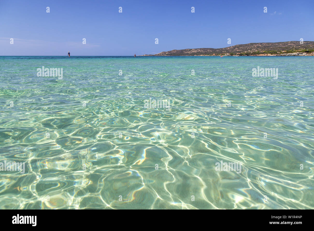 Crystal clear water on the beach in Tizzano, South Corsica, Corsica ...