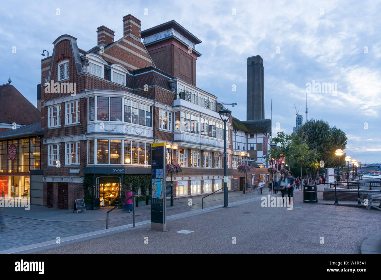 Swan Pub near Tate Gallery, Riverside Thames, London, UK Stock Photo ...