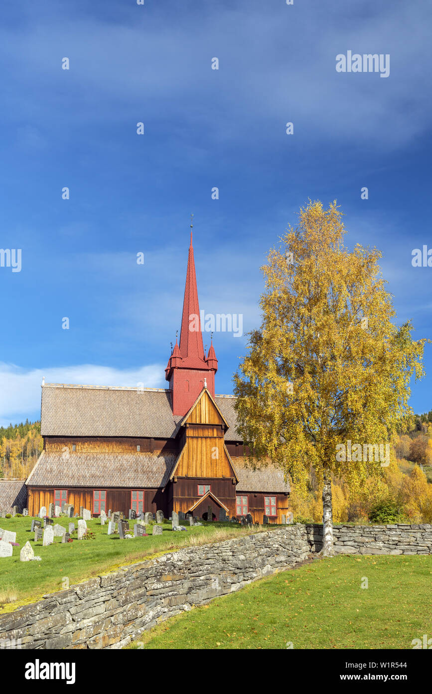 Stave church in Ringebu, Oppland, Østlandet, Southern norway, Norway ...