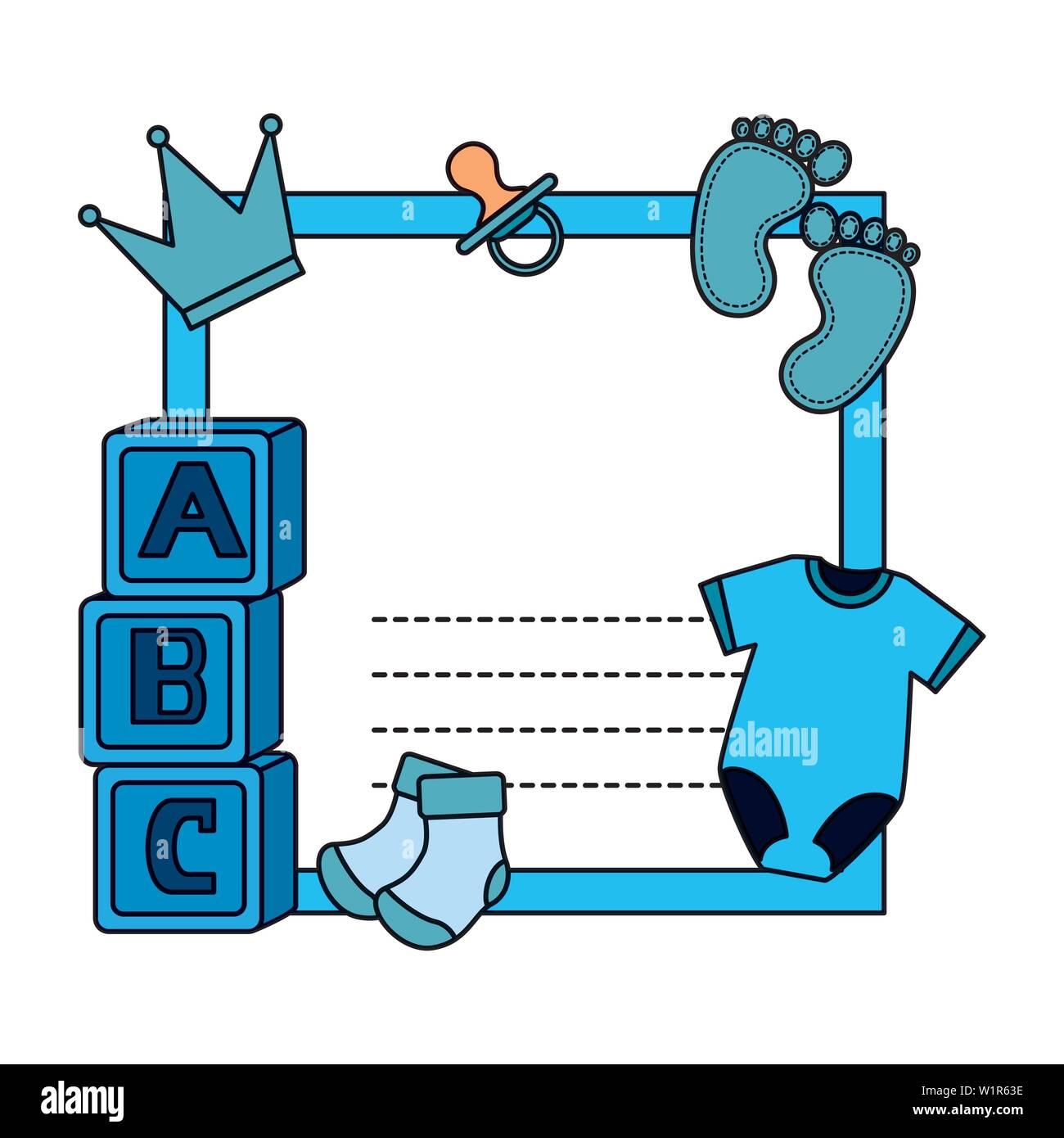 Baby Boy Shower Borders Clip Art