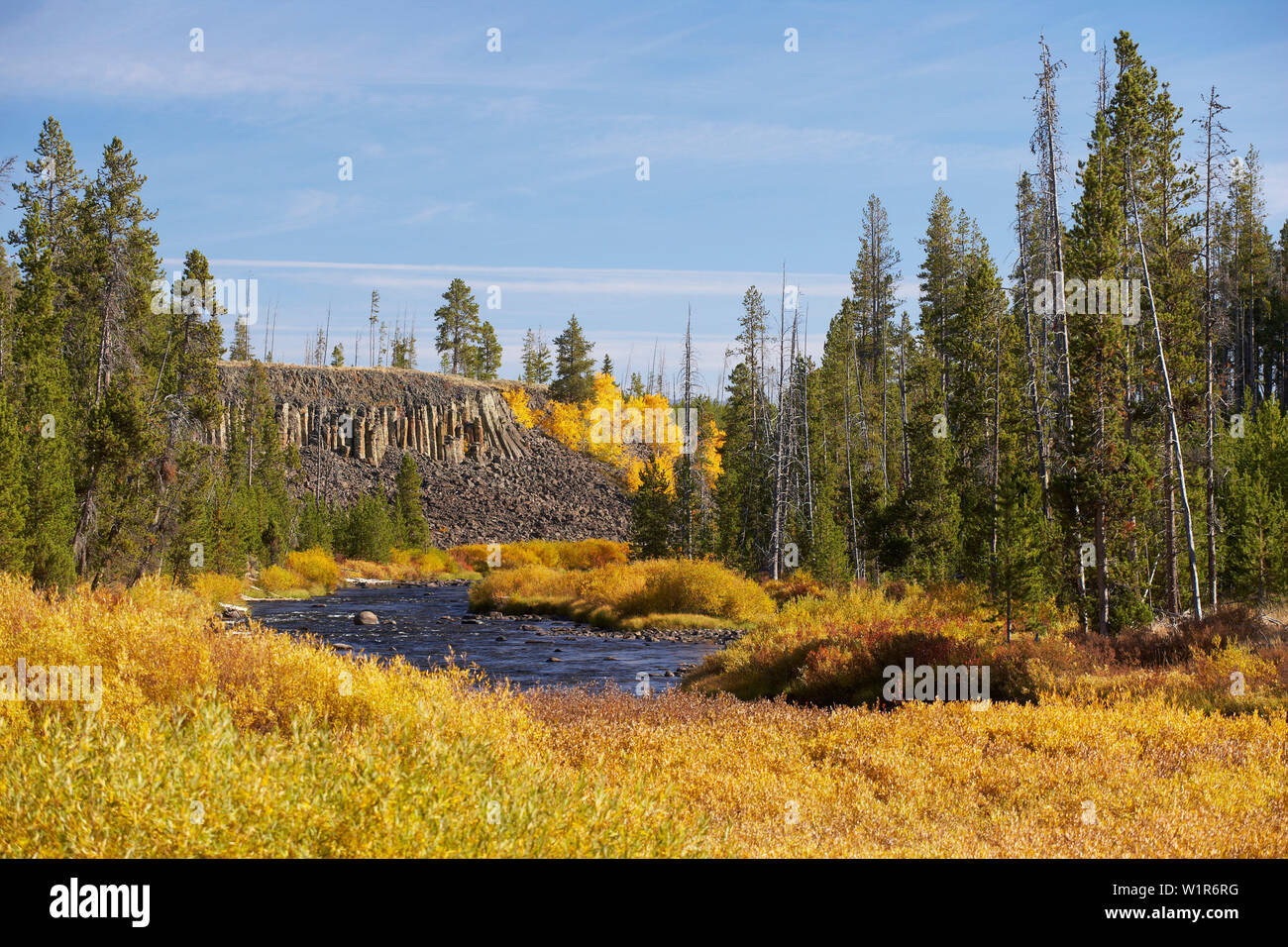 Basalt Cliff Yellowstone National Park High Resolution Stock ...