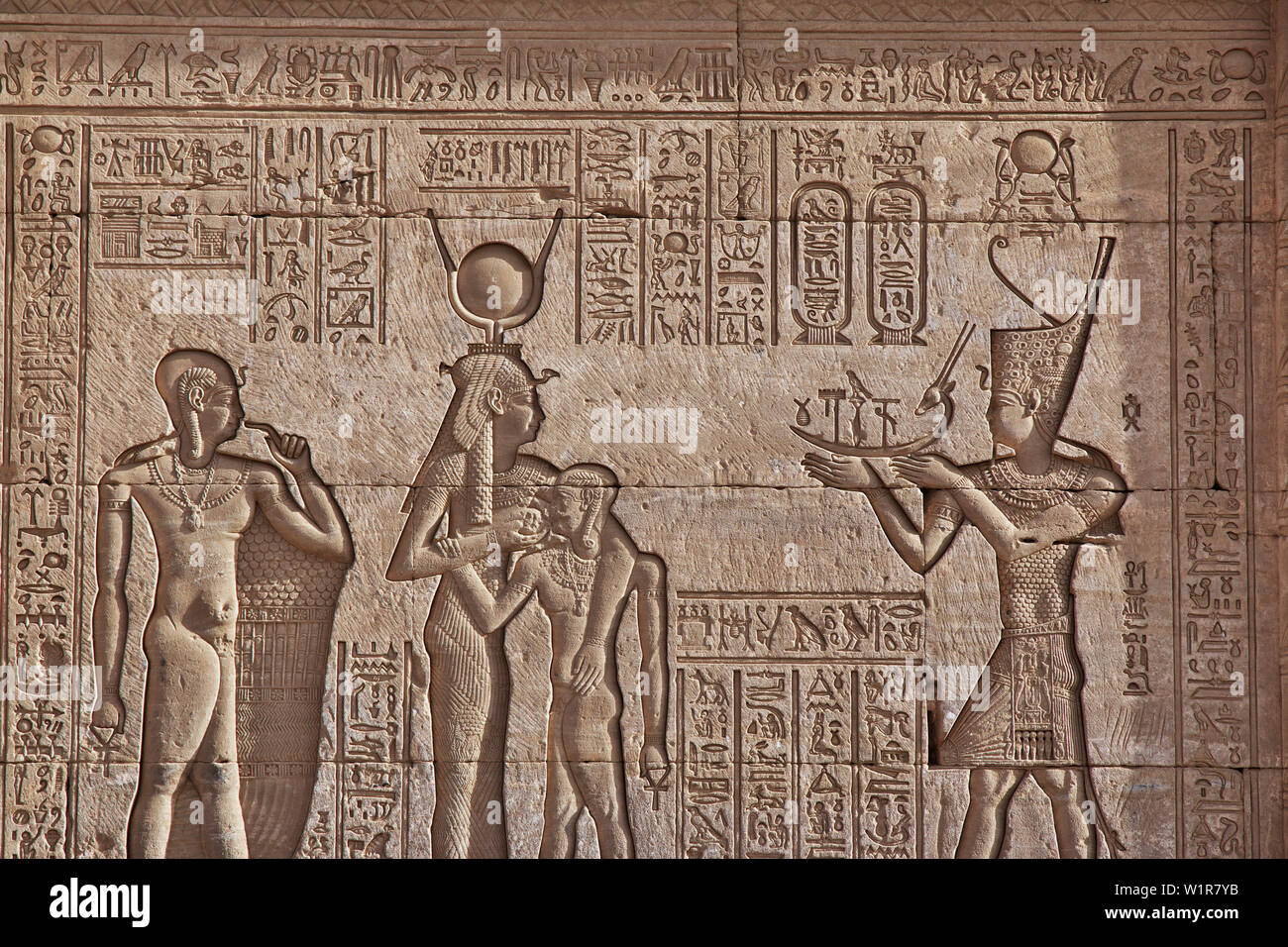 Ancient temple Hathor in Dendera, Egypt Stock Photo - Alamy