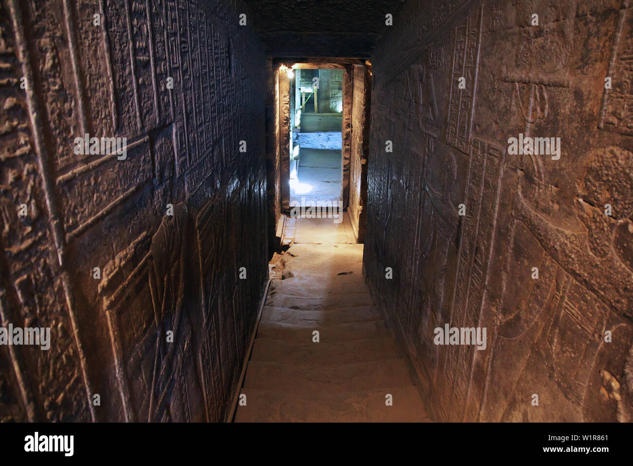 Ancient temple Hathor in Dendera, Egypt Stock Photo - Alamy