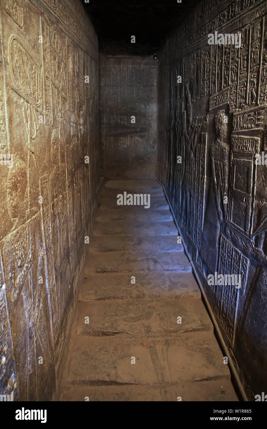 Ancient temple Hathor in Dendera, Egypt Stock Photo - Alamy