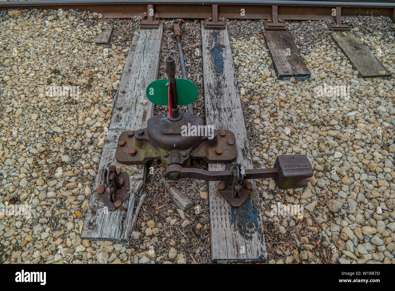 Old train yard switcher still in use on the tracks Stock Photo - Alamy