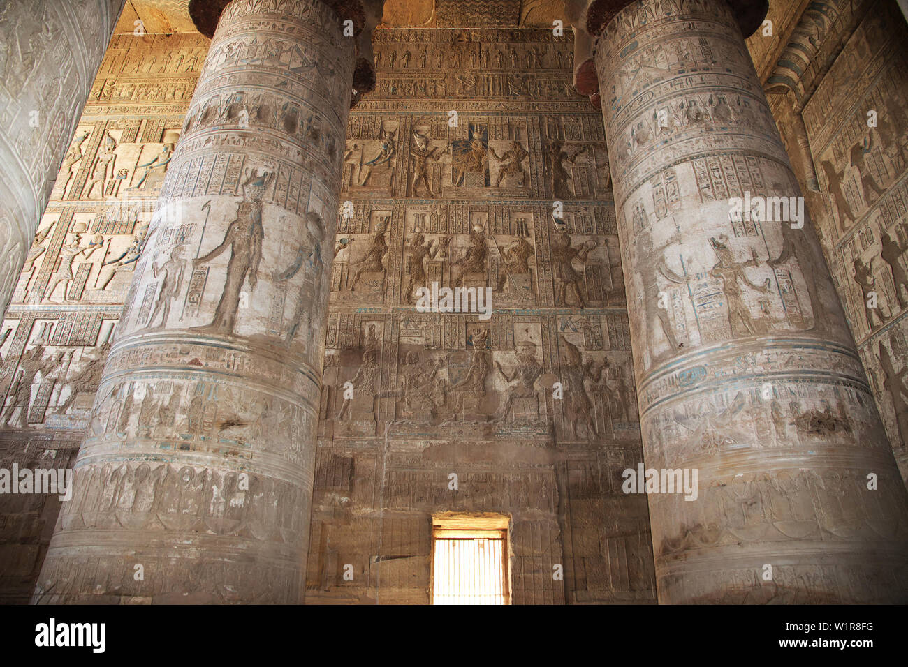 Ancient temple Hathor in Dendera, Egypt Stock Photo - Alamy