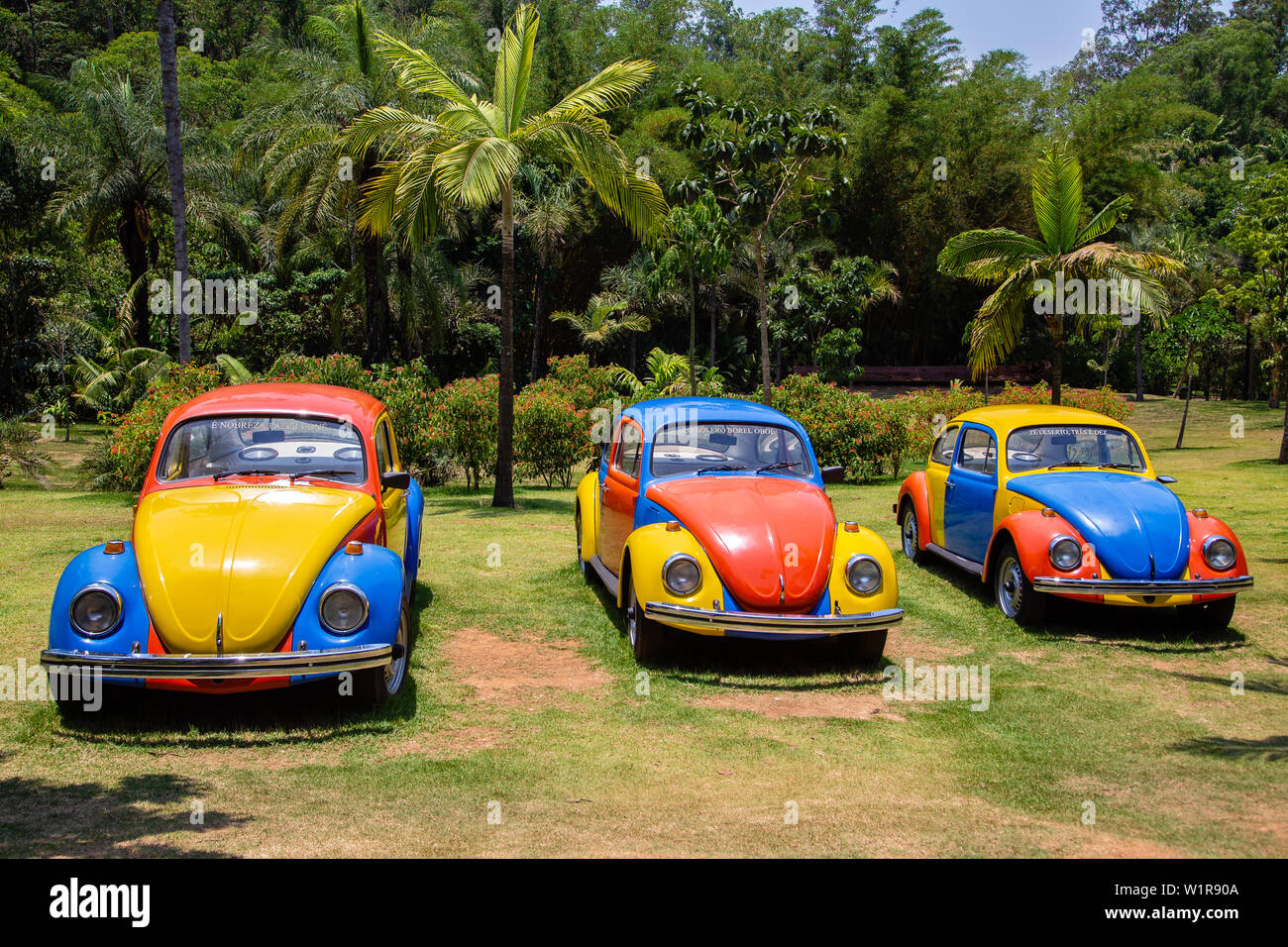 BRUMADINHO, BRAZIL - November 7, 2015: Colored cars of Troca-Troca by ...