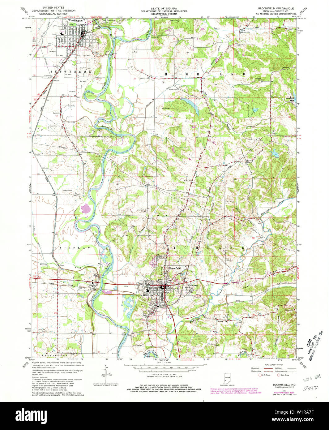 Map of bloomfield hi-res stock photography and images - Alamy