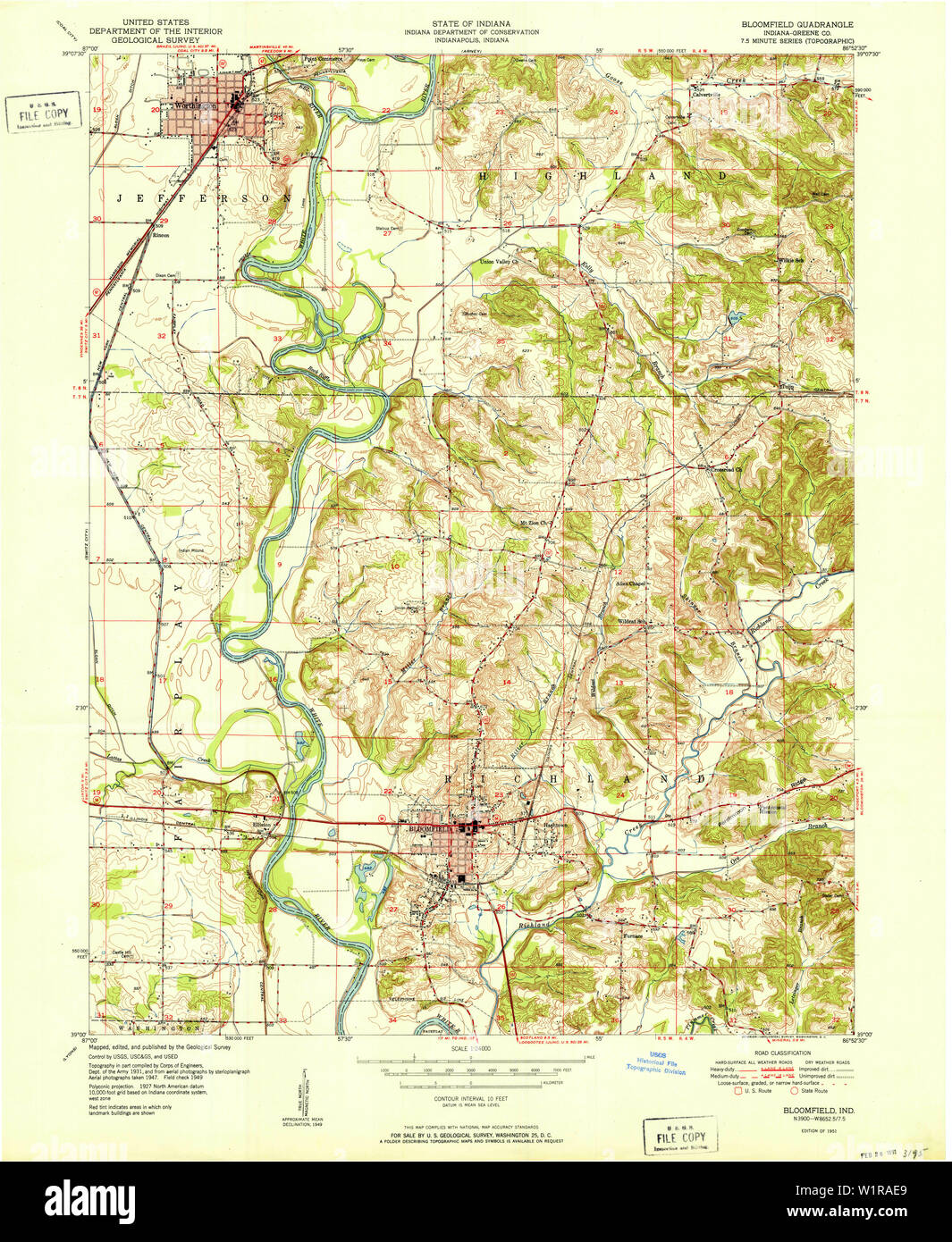 Map of bloomfield hi-res stock photography and images - Alamy