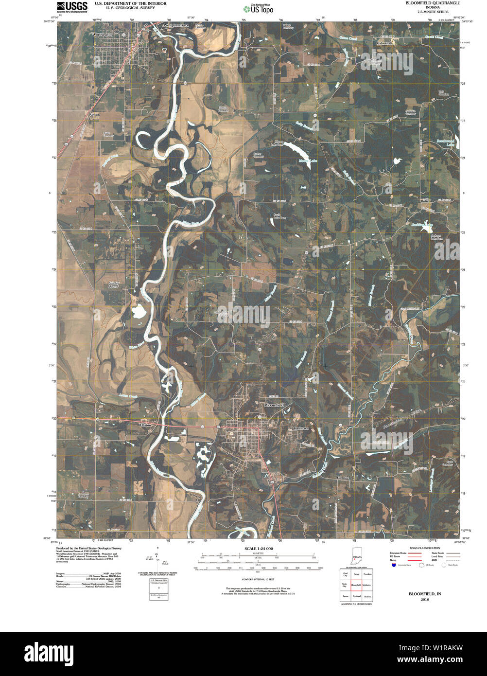 Map of bloomfield hi-res stock photography and images - Alamy
