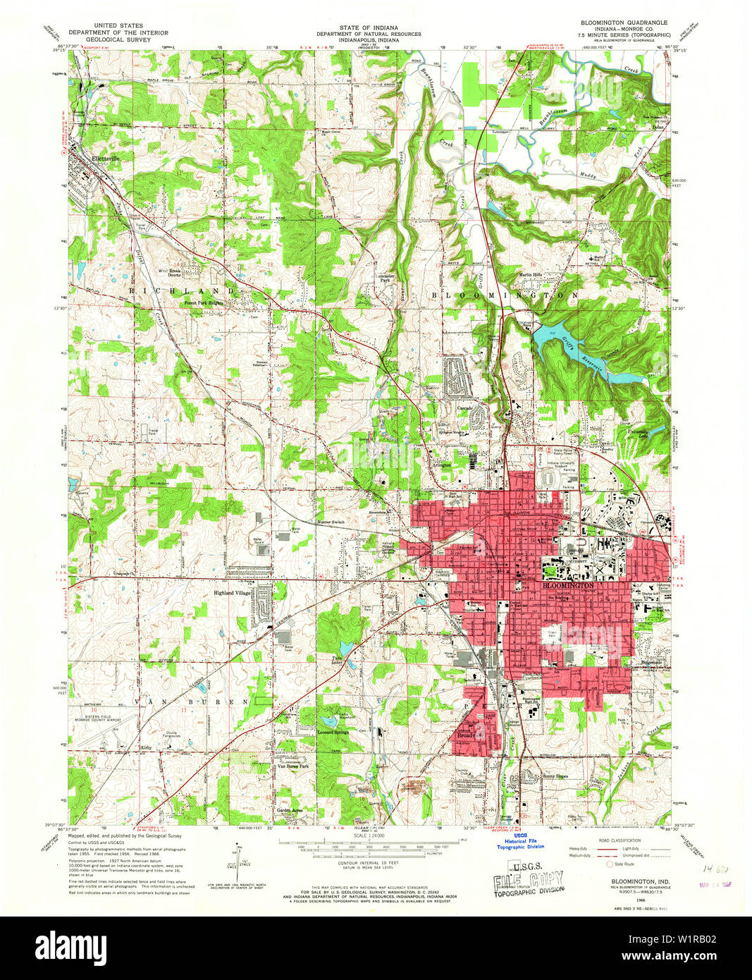 Bloomington indiana map hi-res stock photography and images - Alamy