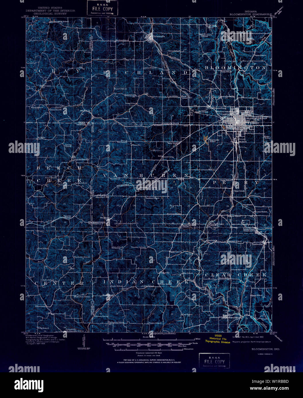 Bloomington indiana map hi-res stock photography and images - Alamy