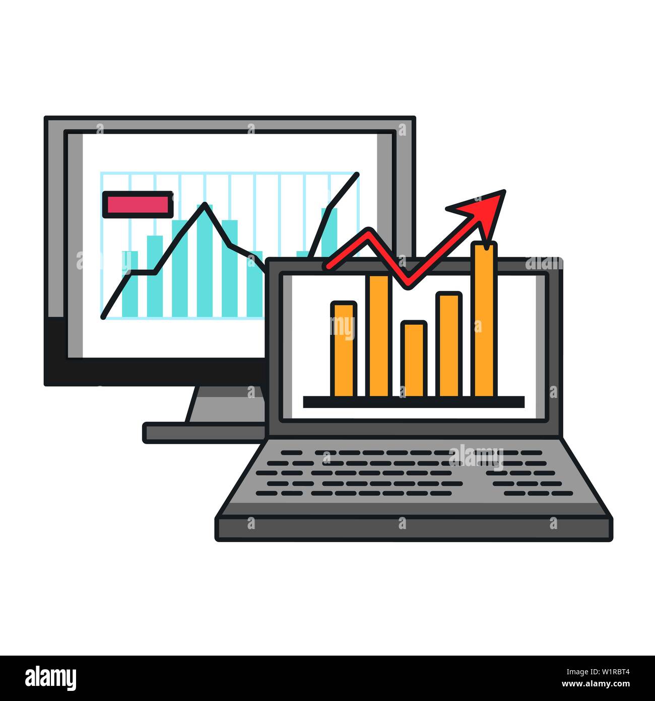 Online stock market investment symbols Stock Vector Image & Art - Alamy