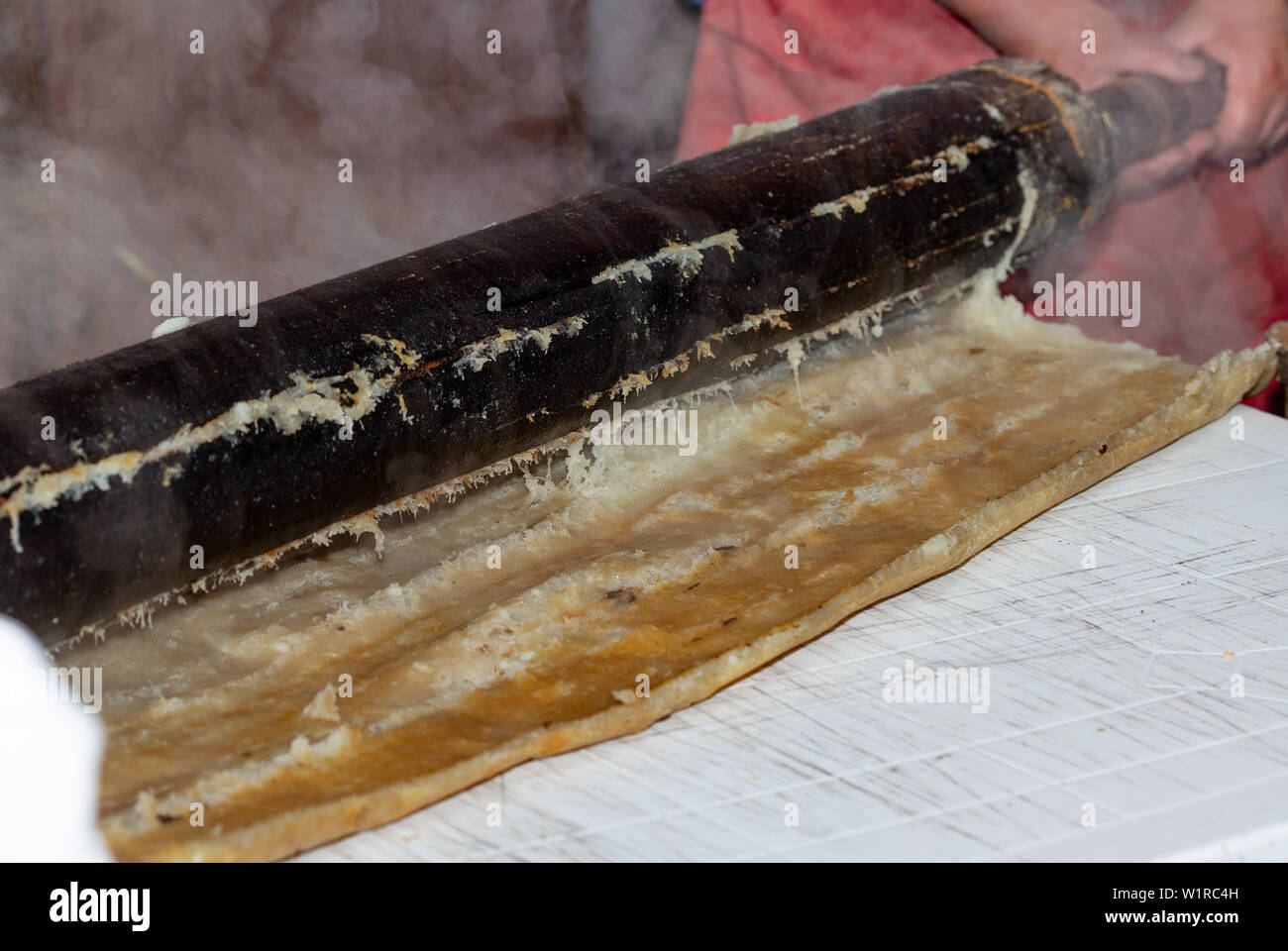 Preparation of CHOCHOCA - tpical food of Chiloe island, Chile ...
