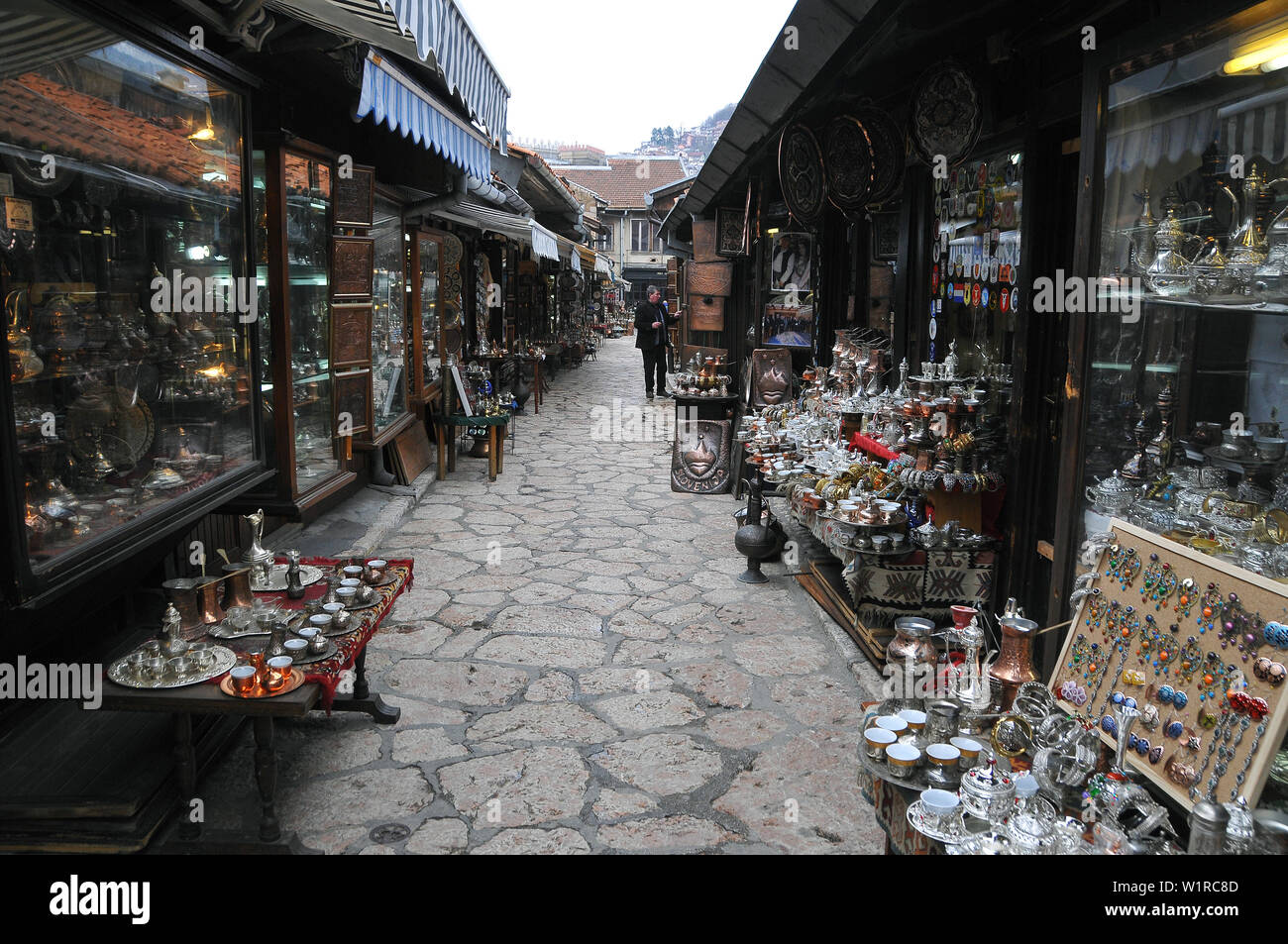 Bascarsija, bazaar in the old town, Sarajevo, Bosnia and Herzegovina ...