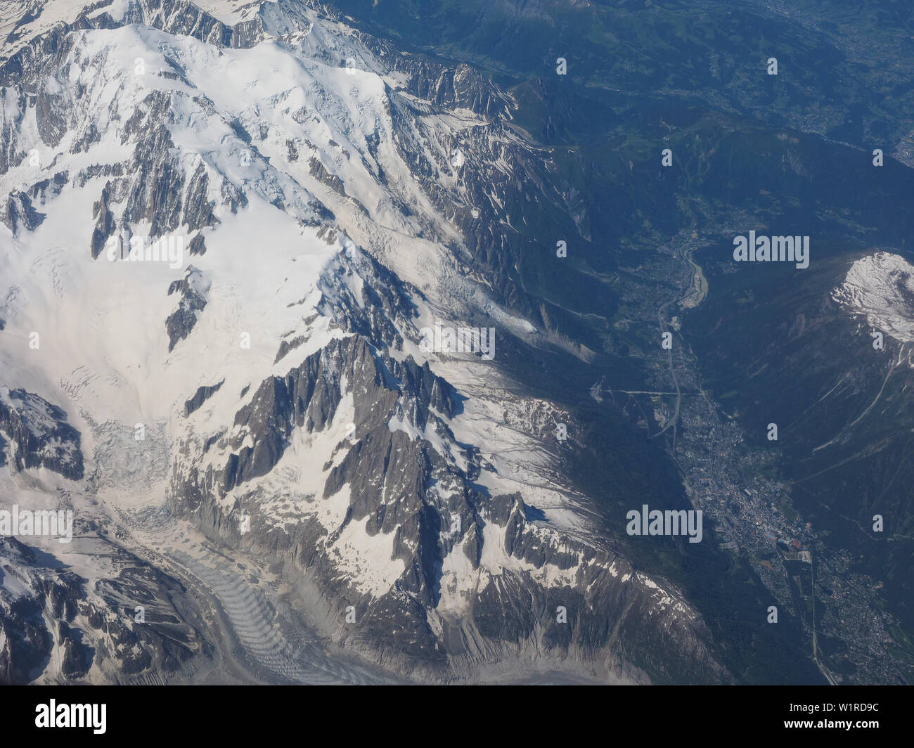 aerial view of Alps mountains between Italy and Switzerland Stock Photo ...