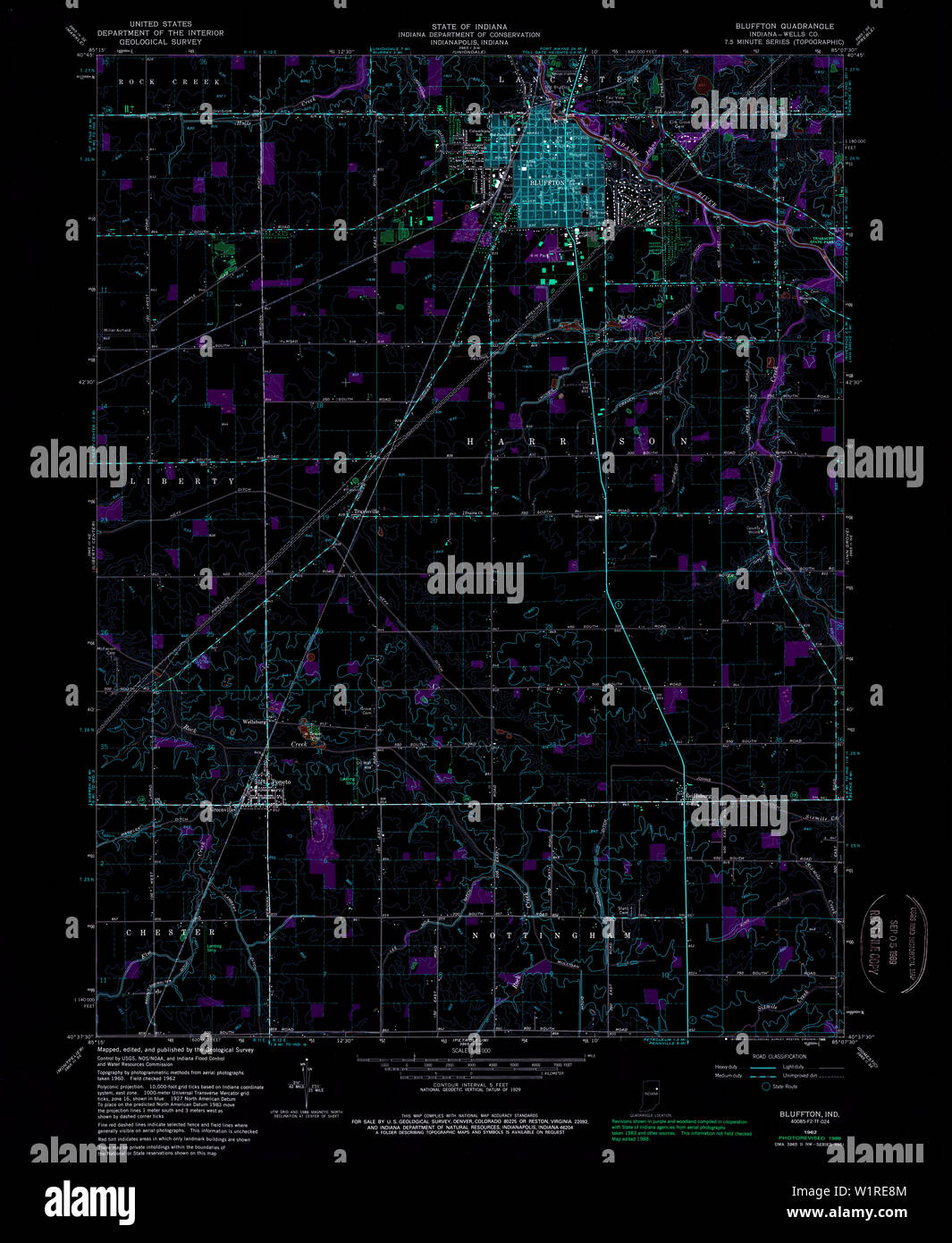 Bluffton indiana map hi-res stock photography and images - Alamy
