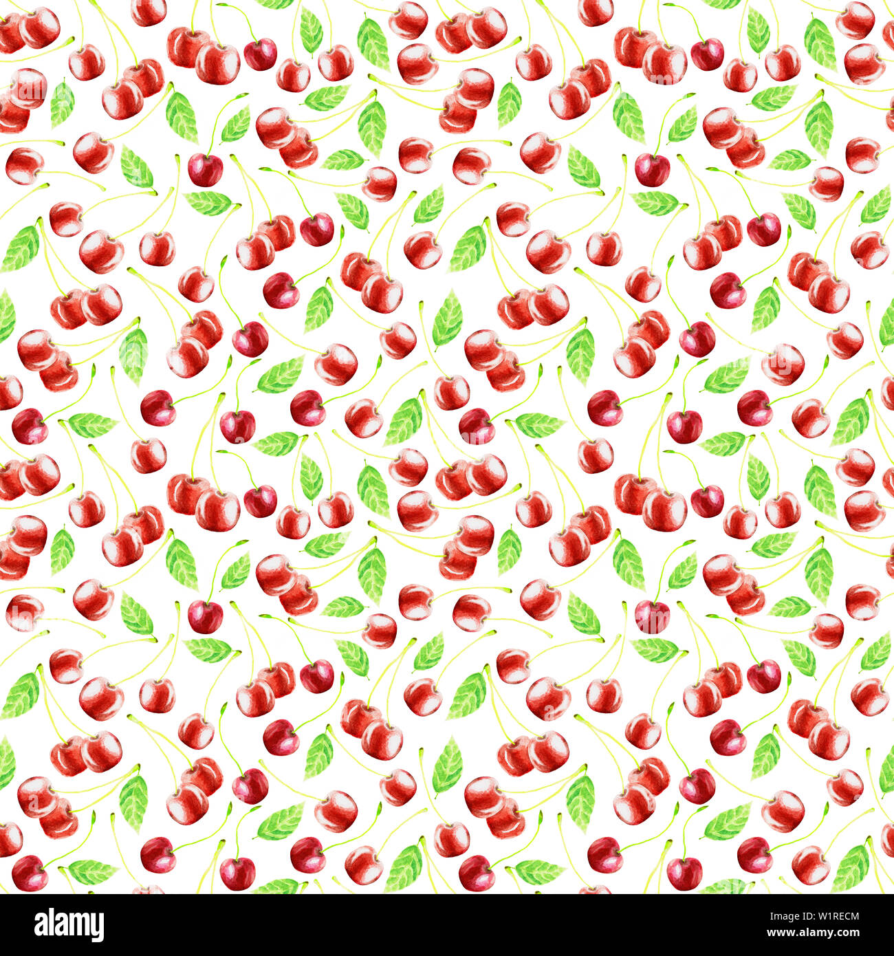 Cute cherry seamless pattern. Good for textile, wrapping, wallpapers ...