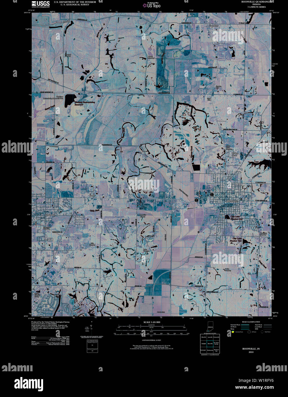 Map of boonville hi-res stock photography and images - Alamy