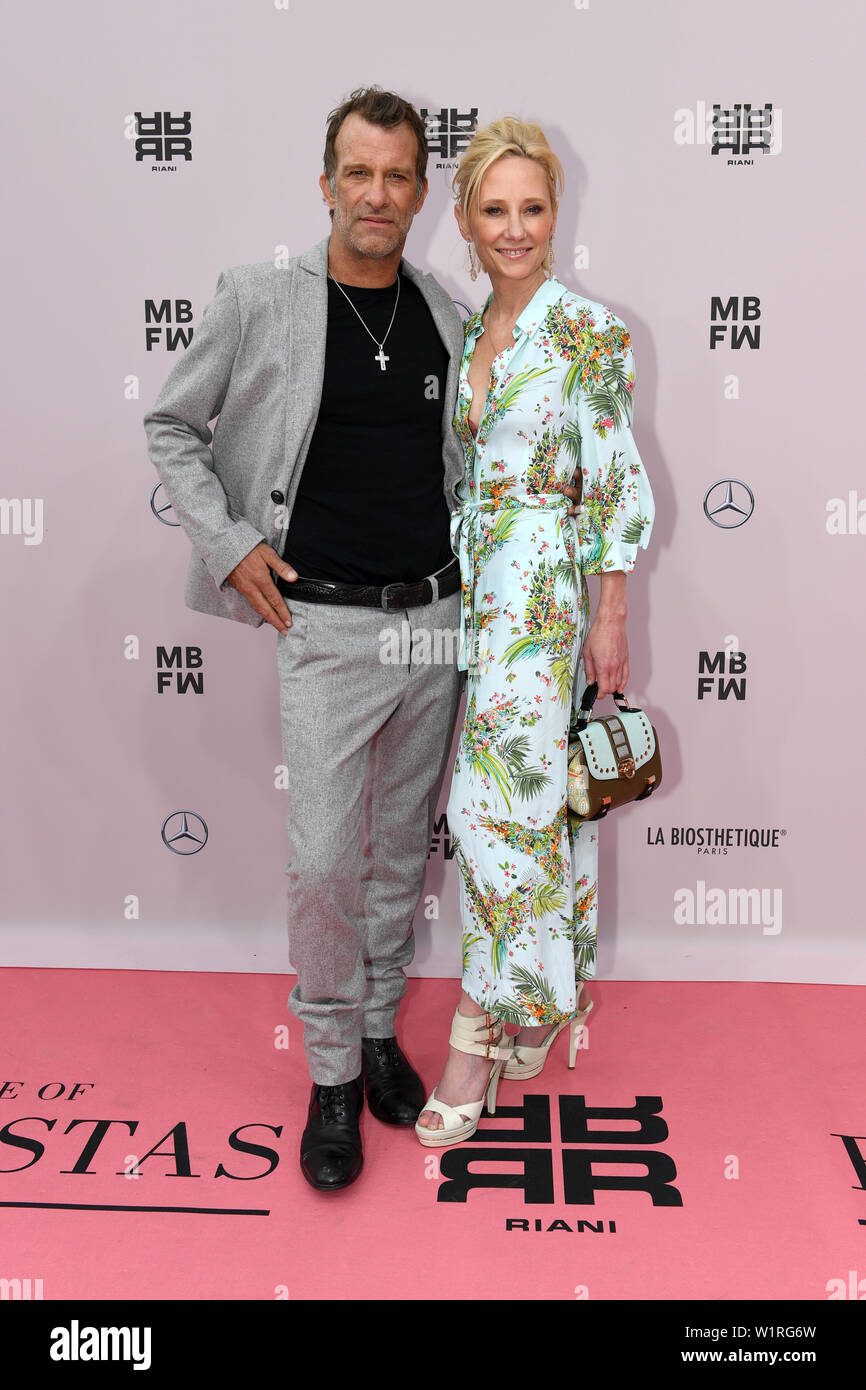 Berlin, Germany. 03rd July, 2019. The actress Anne Heche and her ...