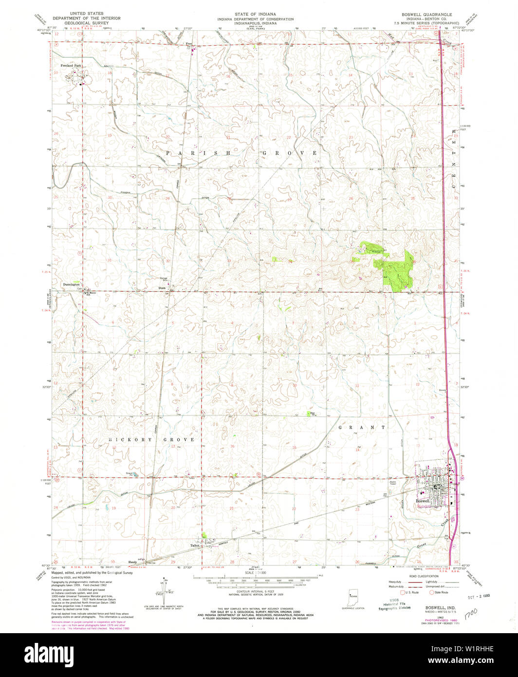 Map of boswell hi-res stock photography and images - Alamy
