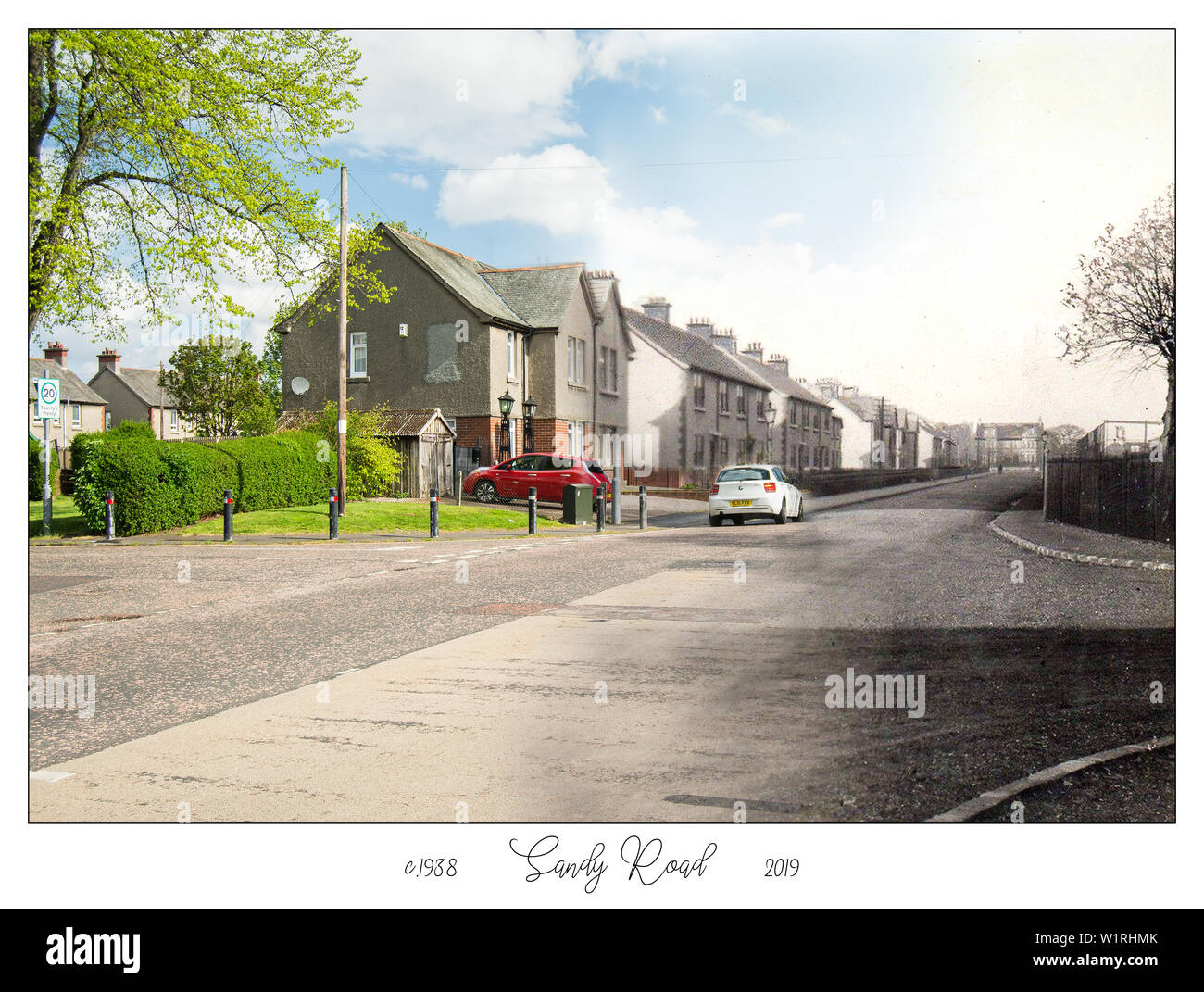 Renfrew then and now Stock Photo - Alamy