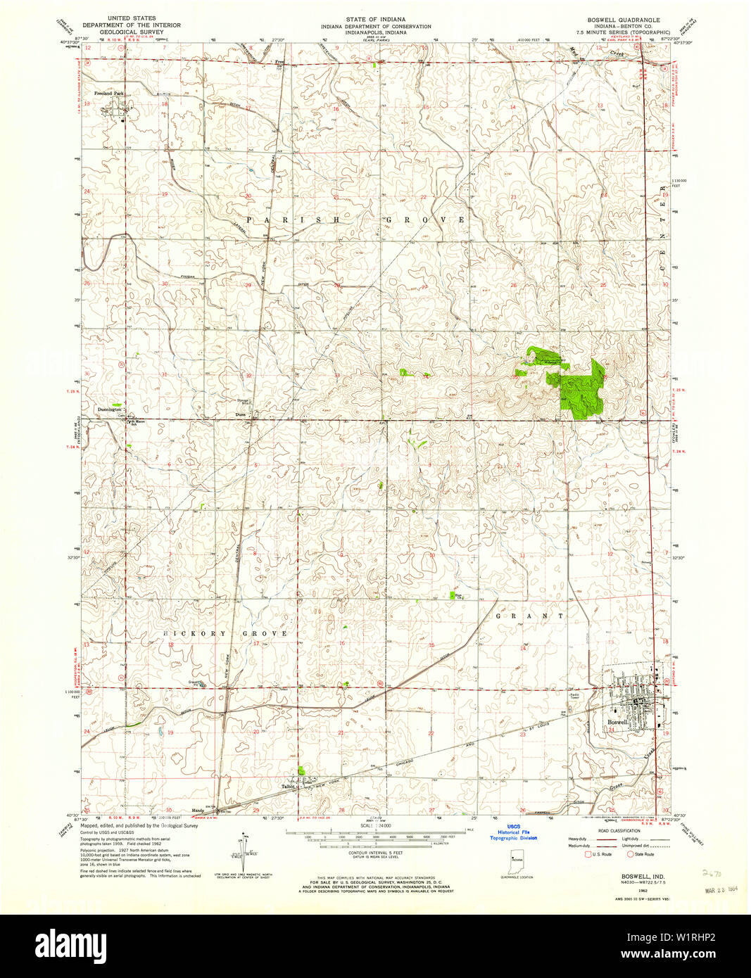 Map of boswell hi-res stock photography and images - Alamy