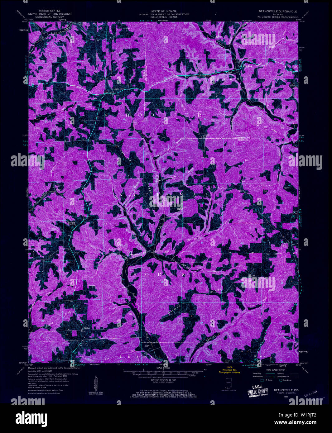 Map of branchville hi-res stock photography and images - Alamy