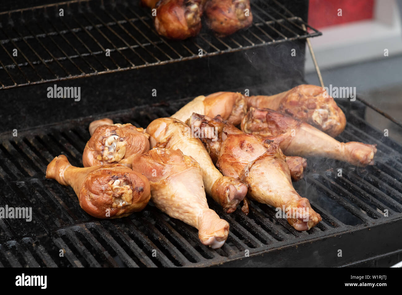 description: Barbecue Turkey Legs on the grill Stock Photo - Alamy