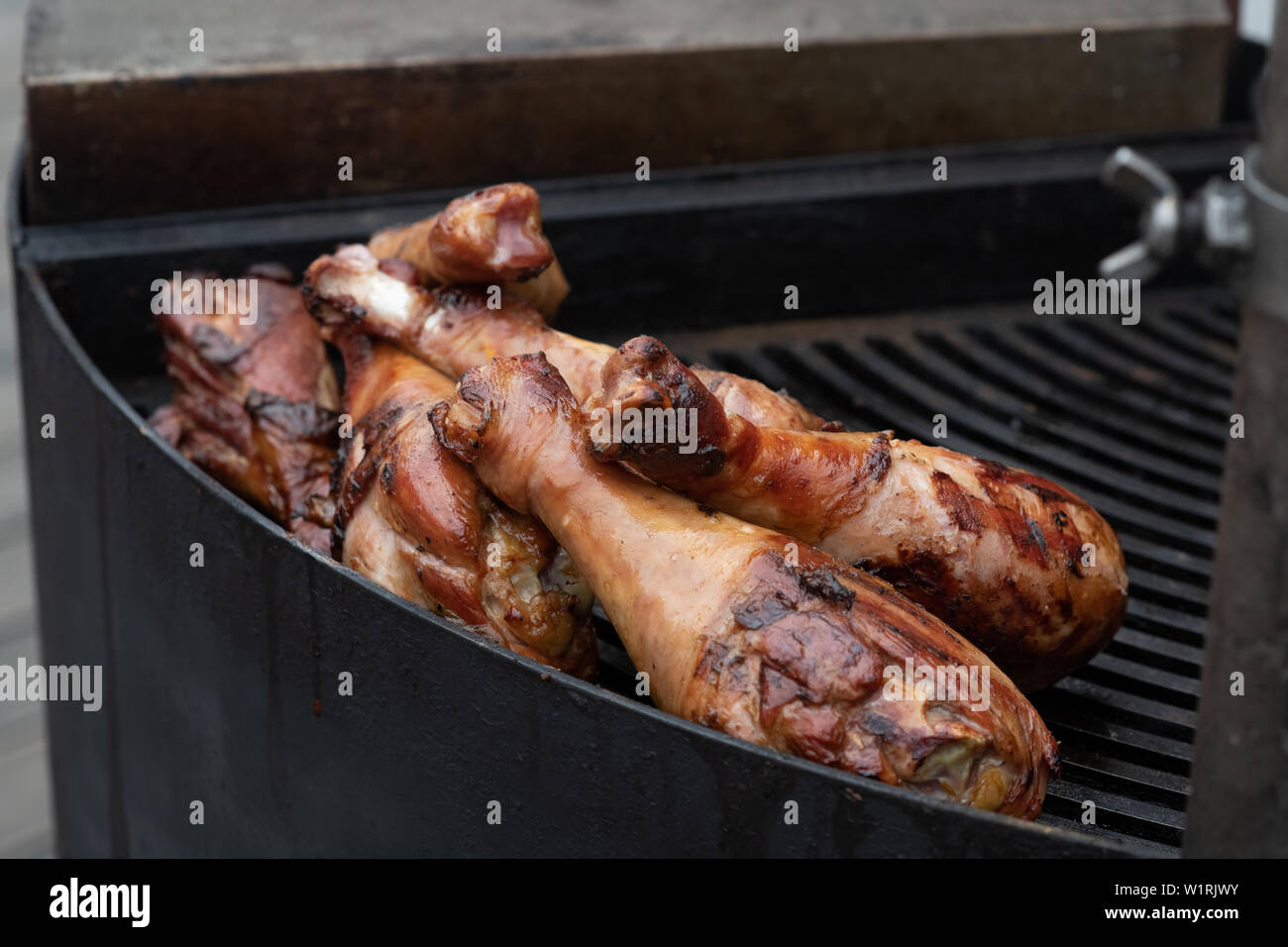 description: Barbecue Turkey Legs on the grill Stock Photo - Alamy