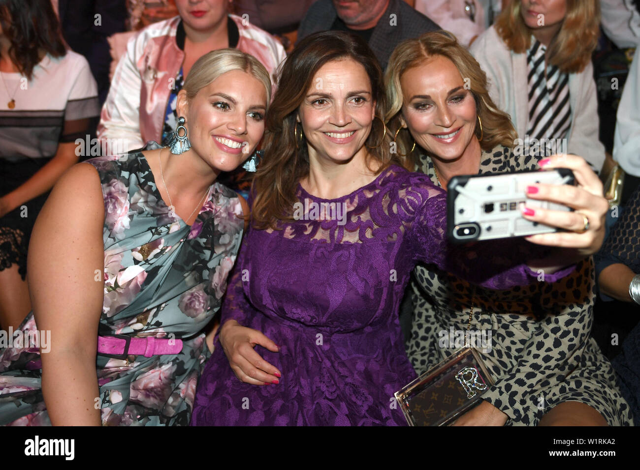 Berlin, Germany. 03rd July, 2019. Angelina Kirsch, Rebecca Immanuel and ...