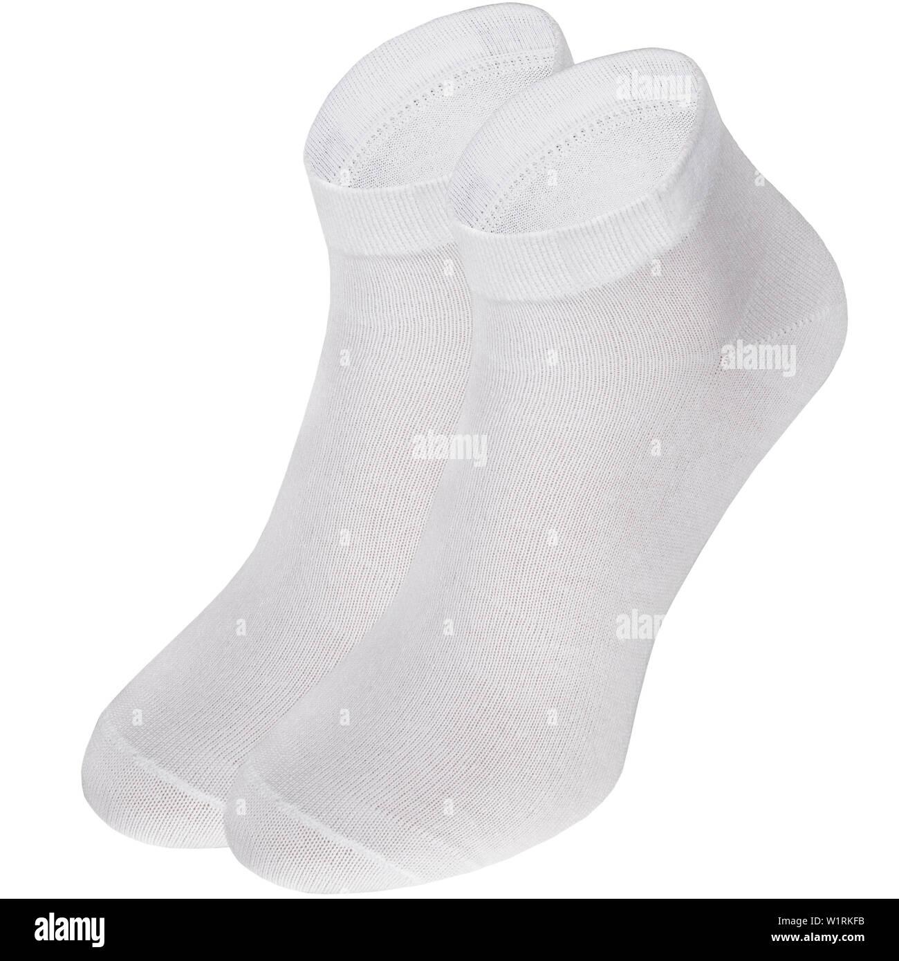 isolated pair of white socks on a white background Stock Photo - Alamy