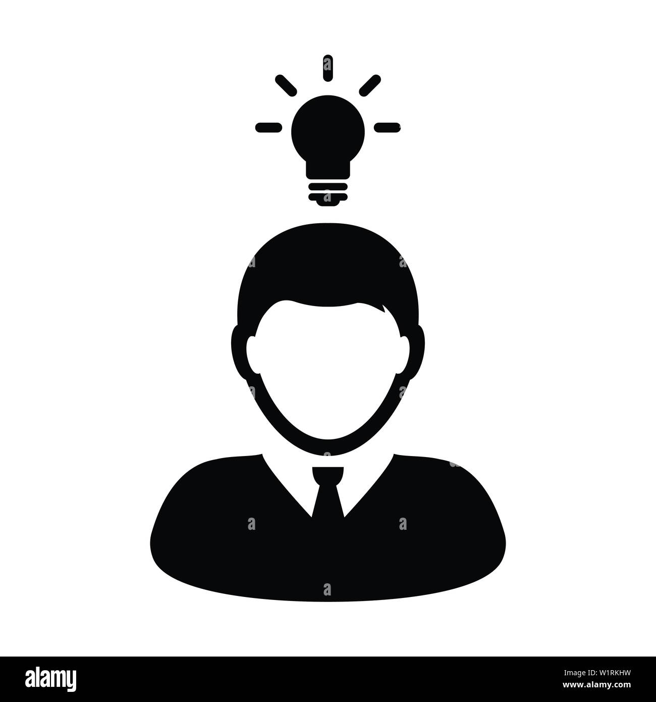 Enterpreneurship icon vector male person profile avatar symbol with ...