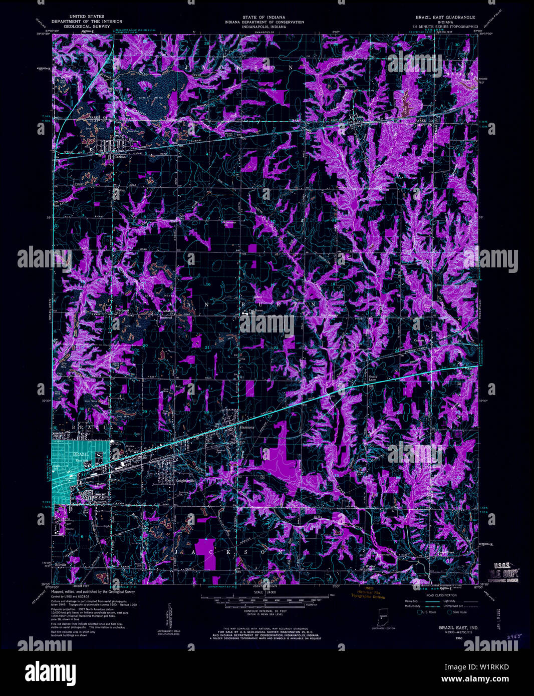 Brazil map topographical hi-res stock photography and images - Alamy