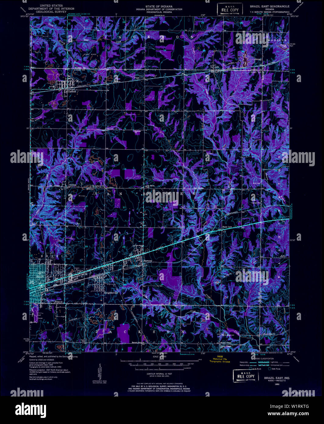 Brazil map topographical hi-res stock photography and images - Alamy
