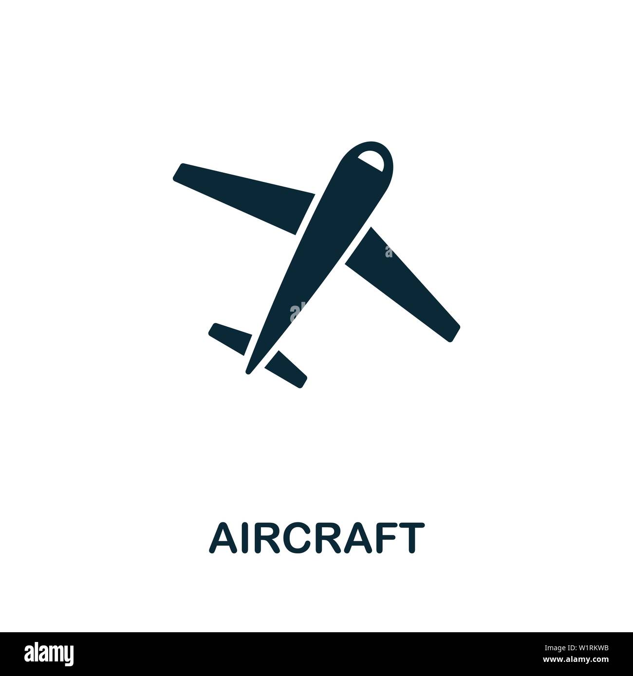 Aircraft vector icon illustration. Creative sign from icons collection ...