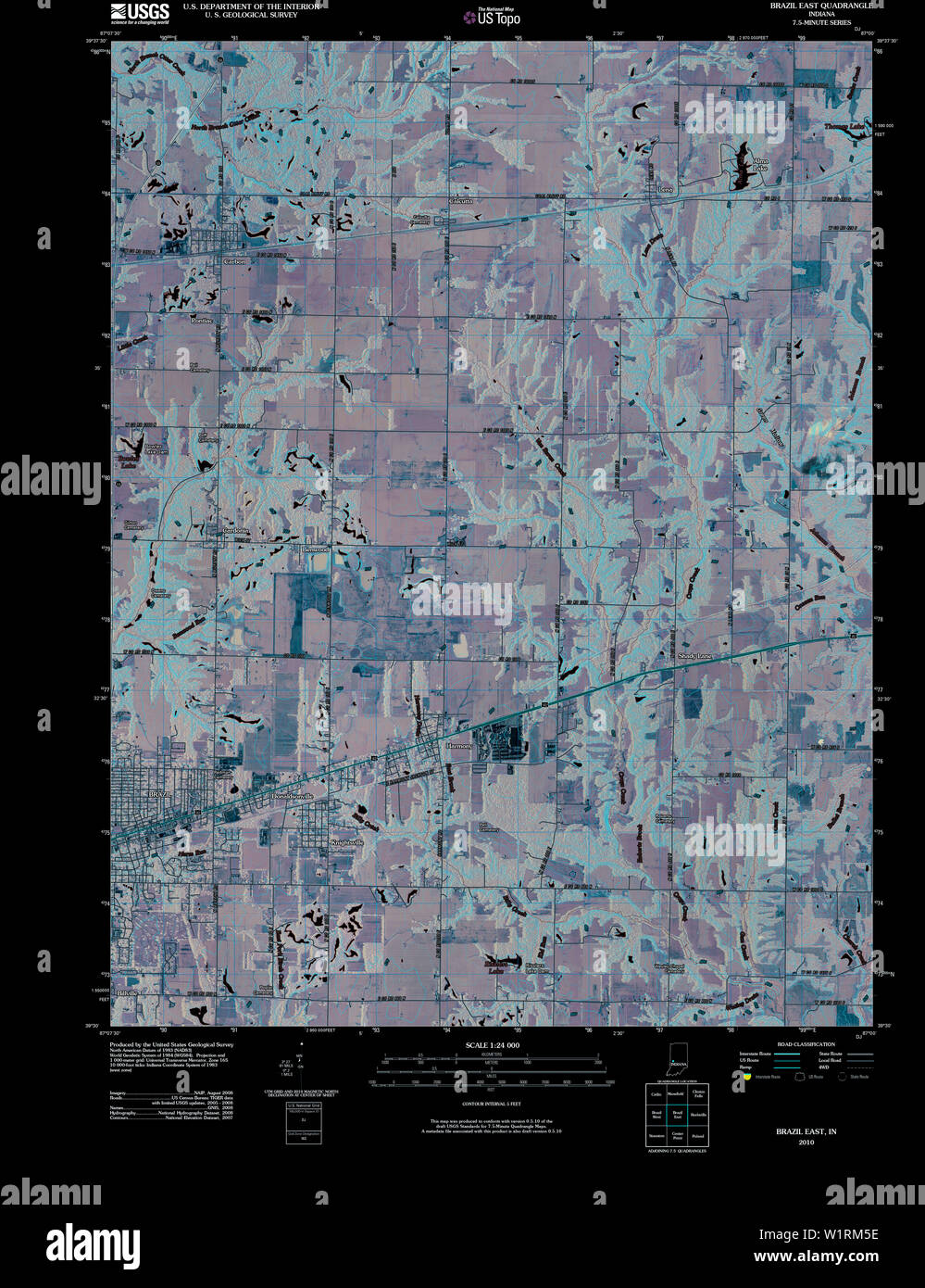 Brazil map topographical hi-res stock photography and images - Alamy