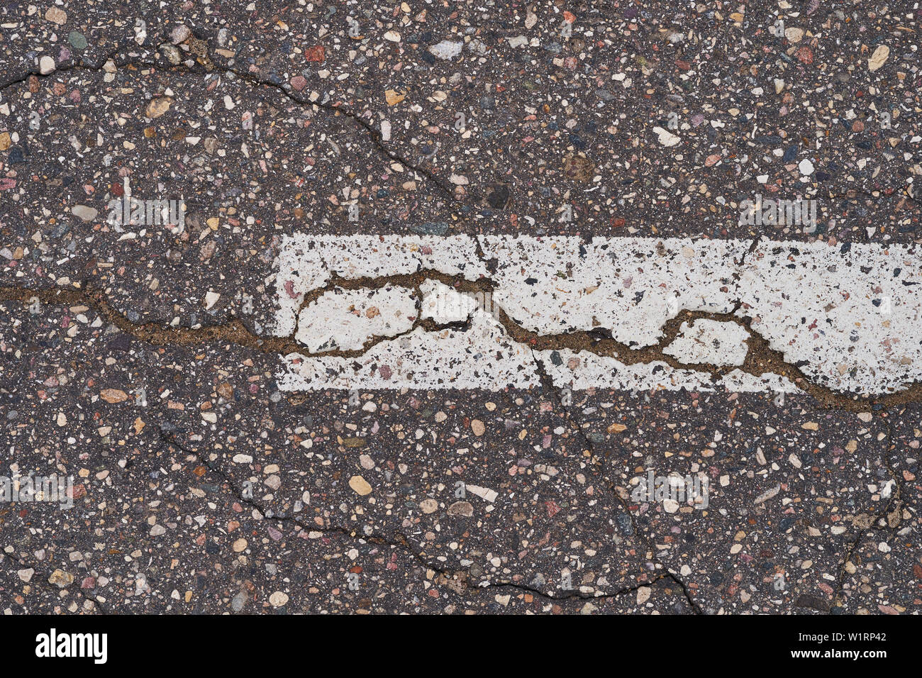 The road with asphalt coating and line markings Stock Photo - Alamy