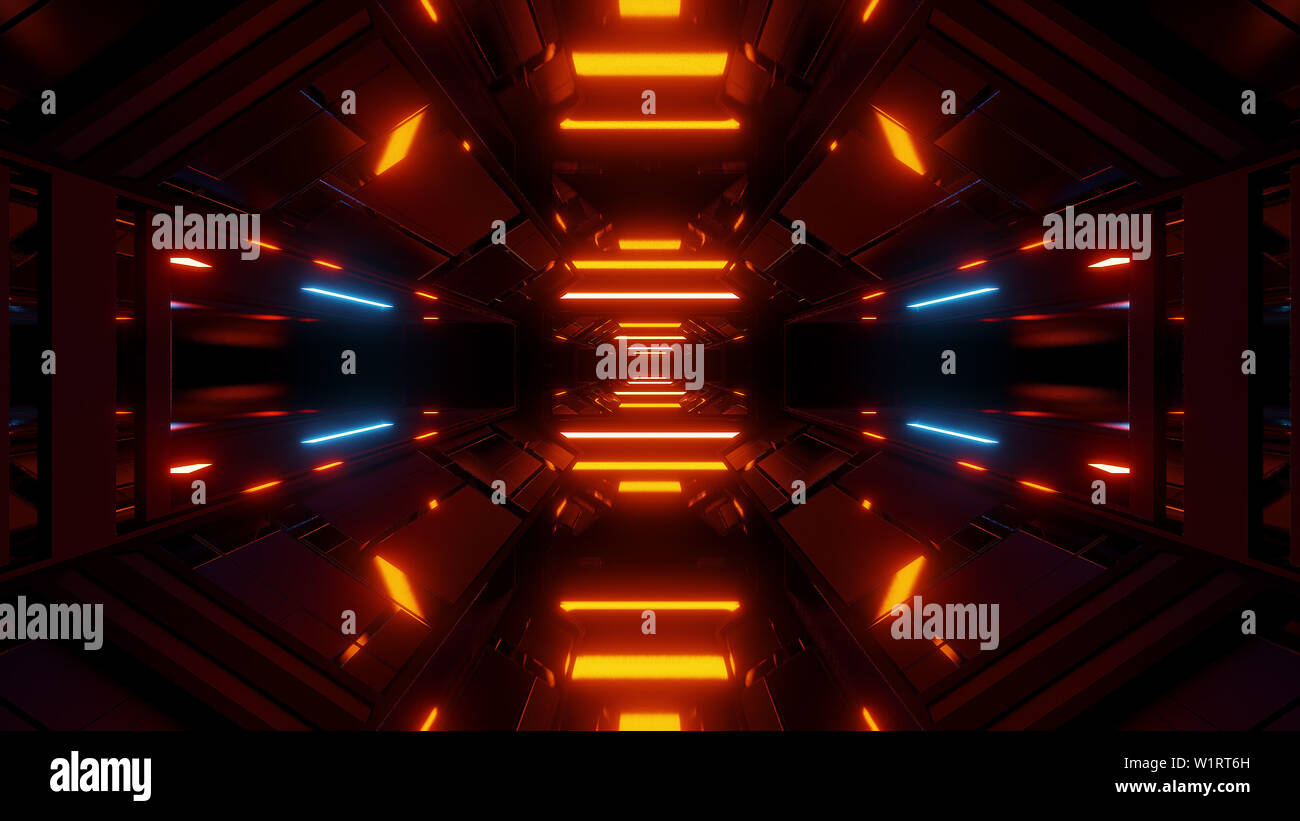 futuristic hangar background wallpaper 3d render Stock Photo - Alamy