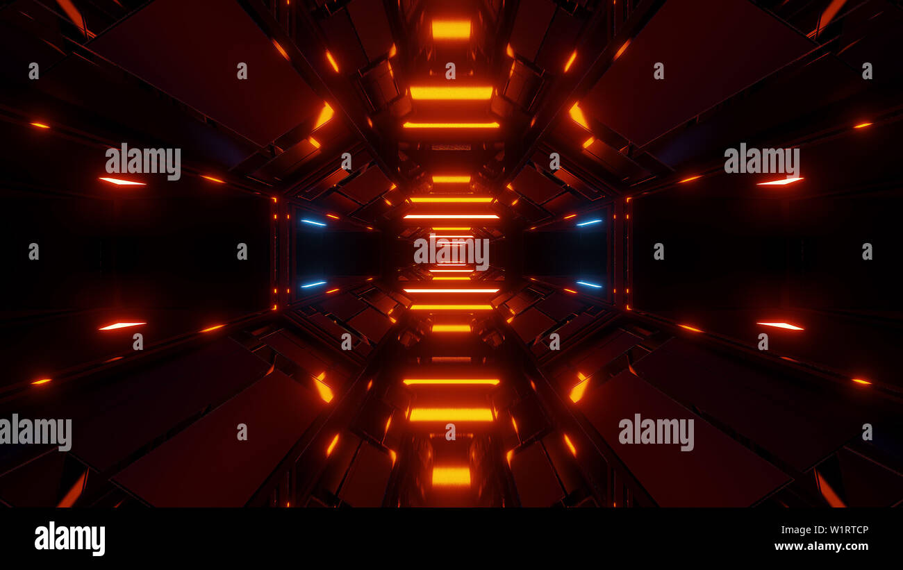 futuristic hangar background wallpaper 3d render Stock Photo - Alamy