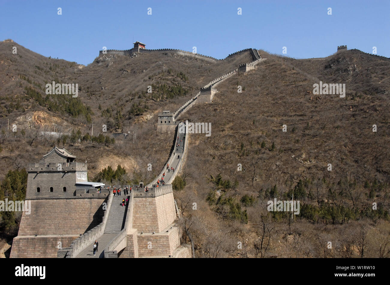 The Great Wall of China. Scenic views of the section of the Great Wall ...