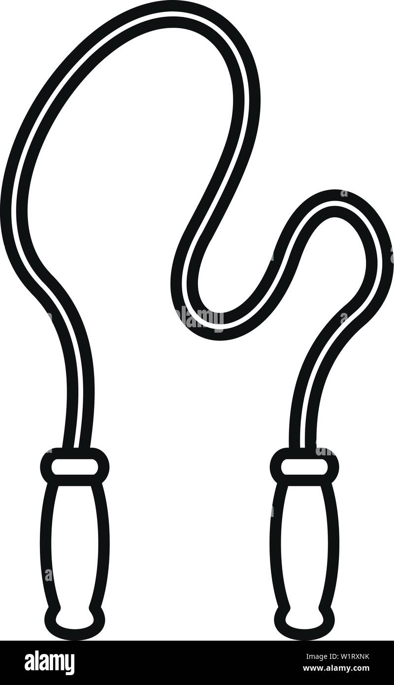 Jump rope icon. Outline jump rope vector icon for web design isolated ...