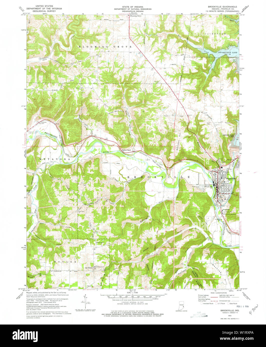 Map of brookville hi-res stock photography and images - Alamy