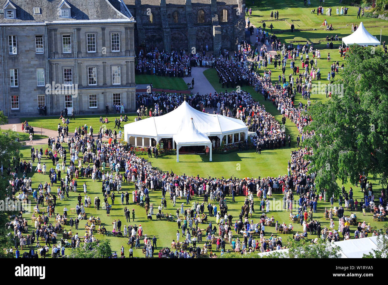Edinburgh, UK. 3 July 2019. Her Majesty The Queen has hosted her annual ...
