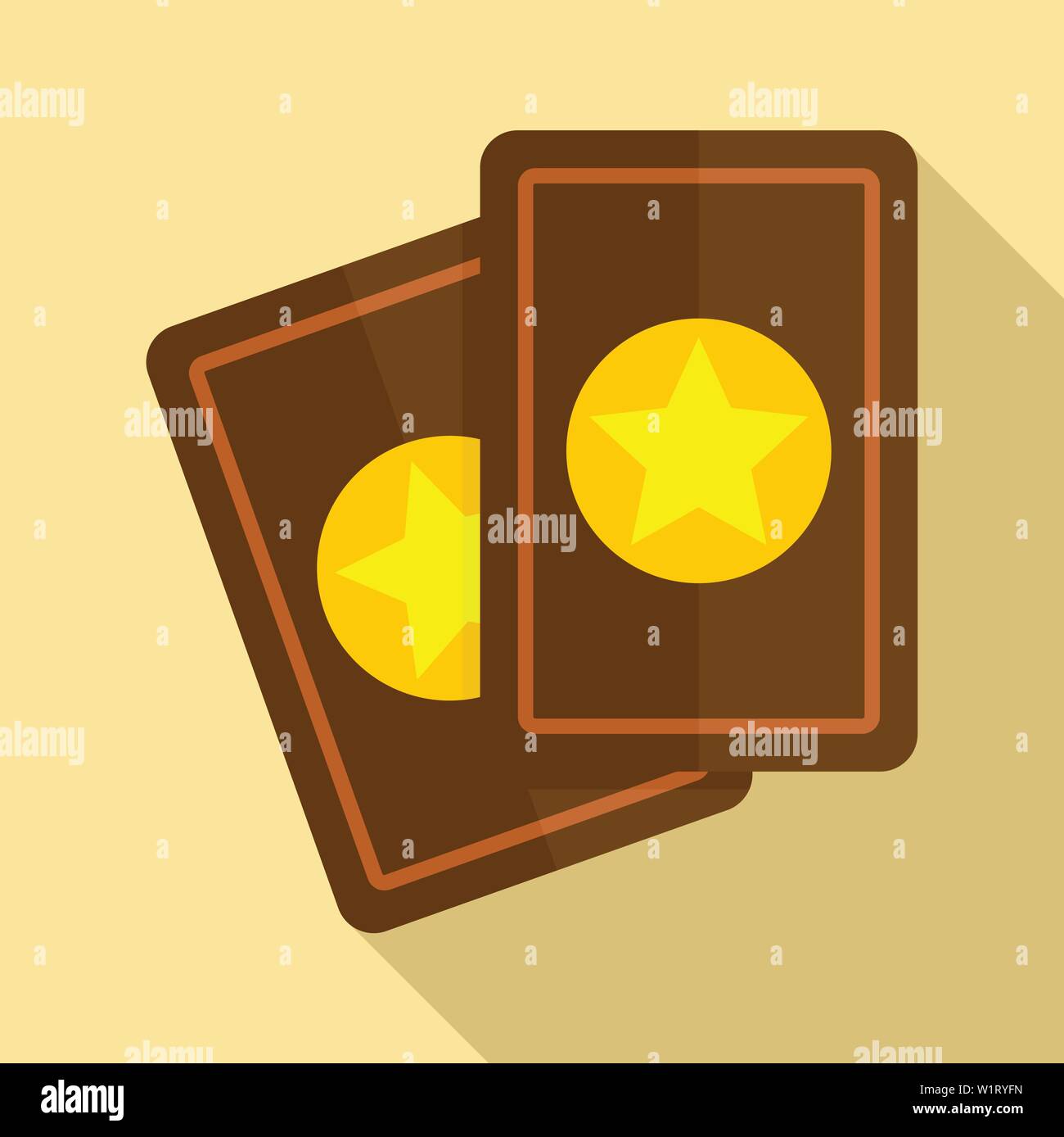 Magic cards icon. Flat illustration of magic cards vector icon for web ...