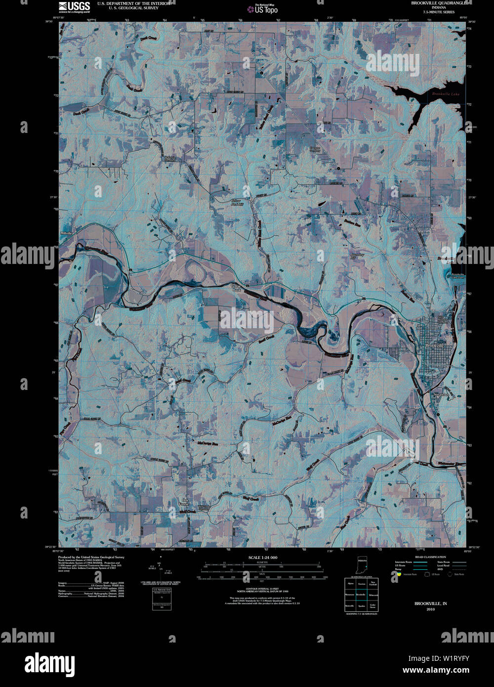 Map of brookville hi-res stock photography and images - Alamy