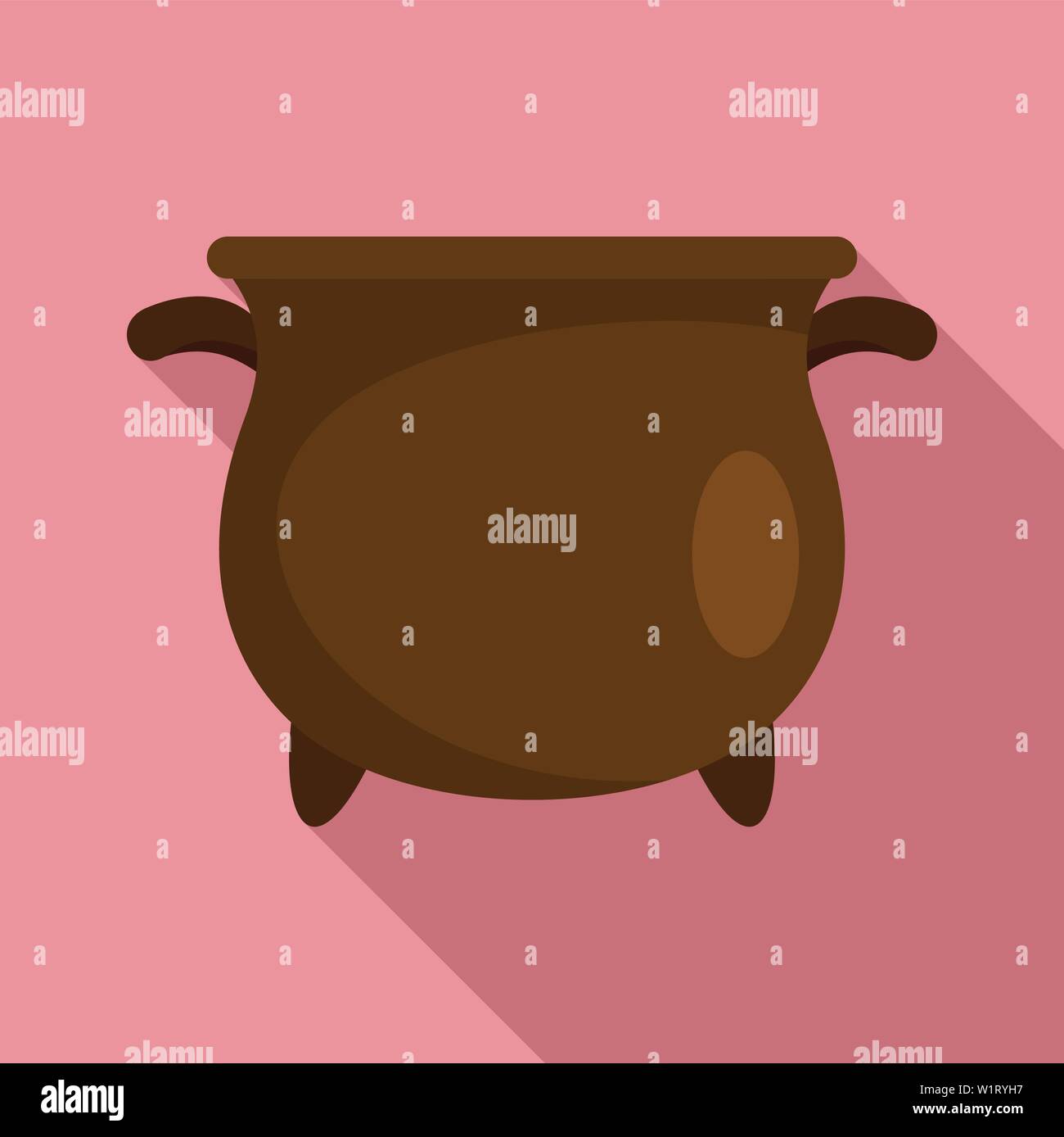 Magic cauldron icon. Flat illustration of magic cauldron vector icon ...